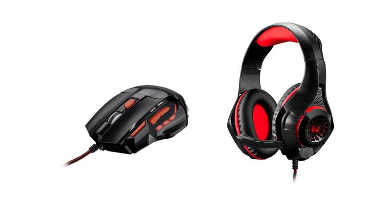 Kit Gamer Warrior Vermelho Fone + Mouse - MULTILASER - Kit Gamer ...