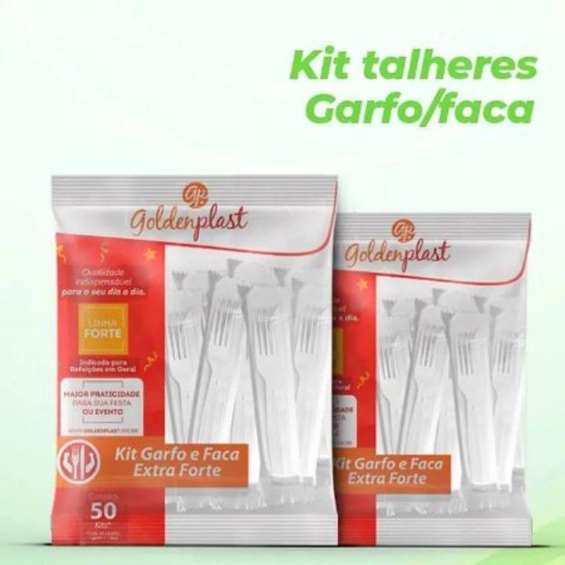 Kit garfo e faca master goldenplast c/400 - Garfo Descartável ...