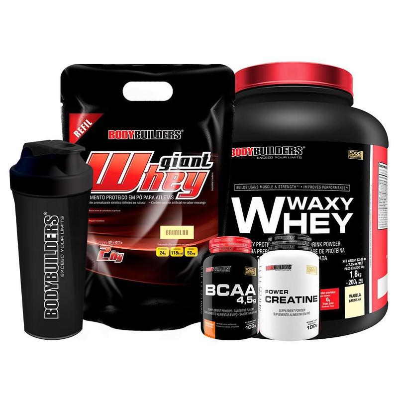 Kit Giant Whey Refil 2Kg+ Waxy Whey 2Kg - Bodybuilders - Massa Muscular ...