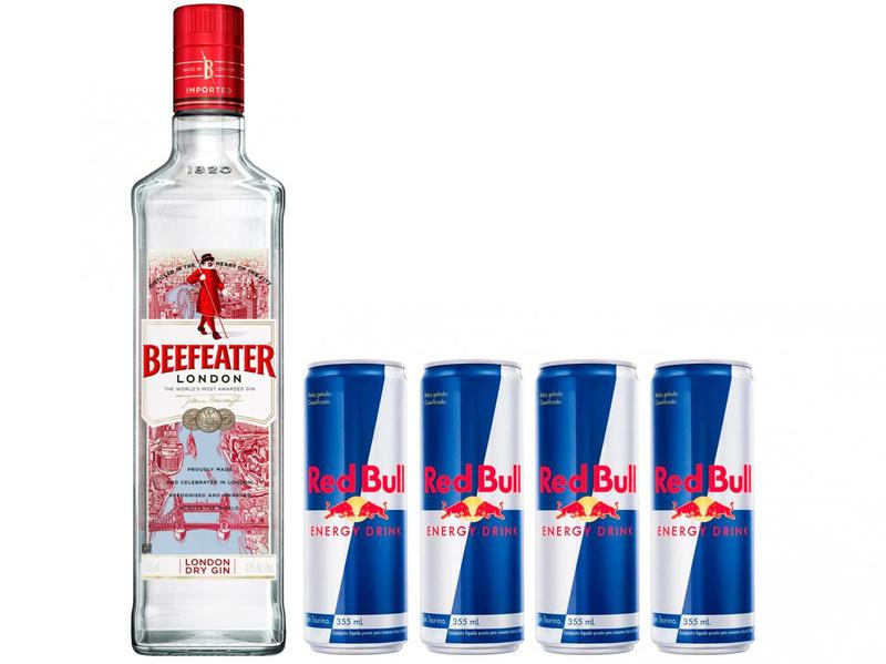 Kit Gin Beefeater Dry 750ml + Bebida Energética - Red Bull Energy Drink ...