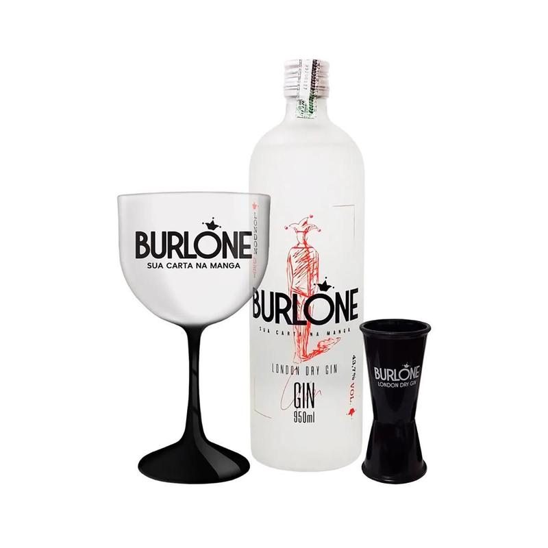 Kit Gin Burlone 950Ml Com 1 Taça E 1 Dosador - Maxx Bebidas - Gin ...