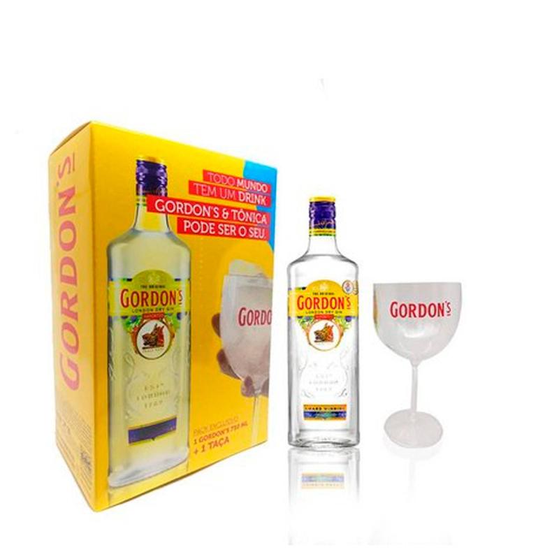 Kit Gin Gordons 750ml c/ Taça - Gin - Magazine Luiza