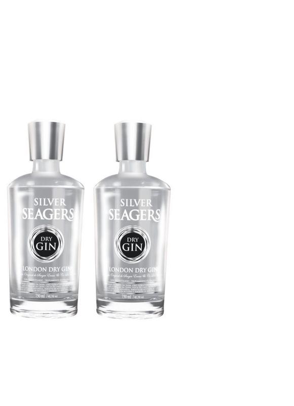 Kit Gin Silver Seagers London Dry 750ml 2 unidades - Stock - Gin ...