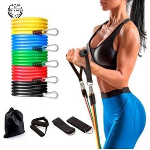 Kit Ginastica Funcional em Casa - Kit Elástico 11 Peças + MiniBand 5 ...