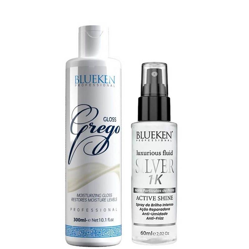 Kit Gloss Progressiva Grego 300ml e Spray Silver 1k Blueken ...