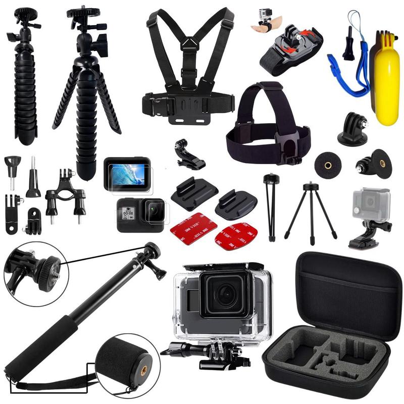 Kit go action pro hero 6 7 Black Tripe G Bastão Maleta Película Case ...
