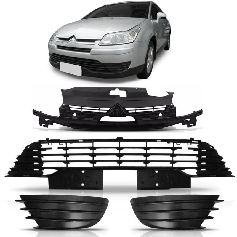 Kit grade c4 pallas grade superior + inferior + molduras s/ furo ...