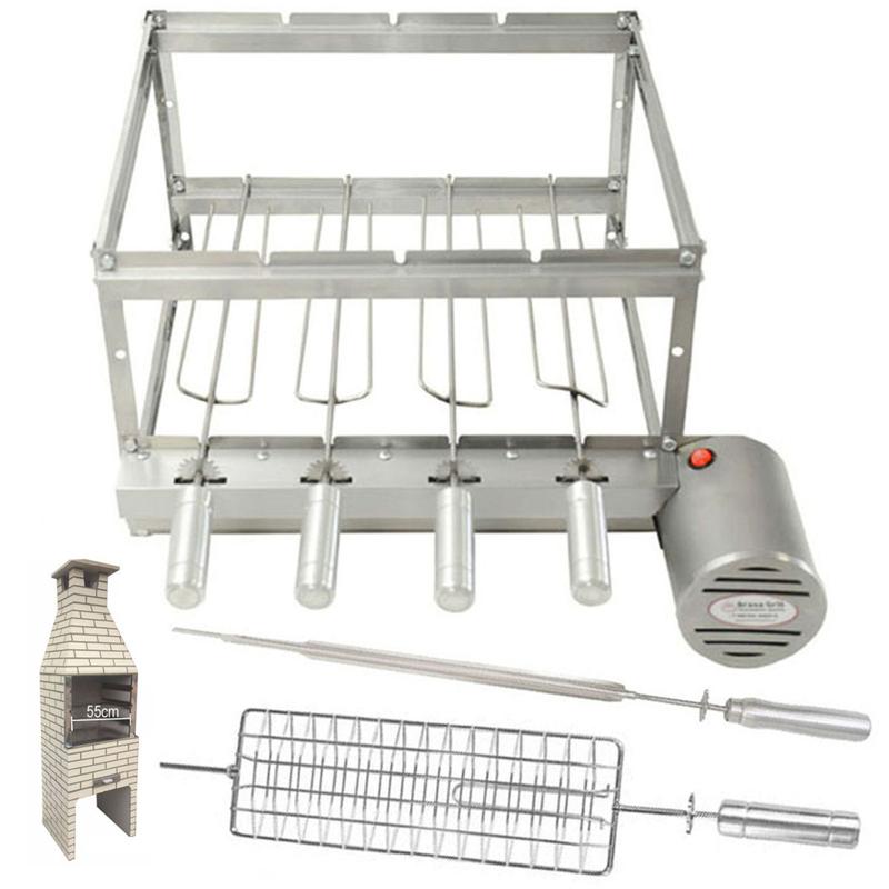 Kit Grill Inox Gira 4 Espetos Especial Pré Moldadas 55cm (Direito ...