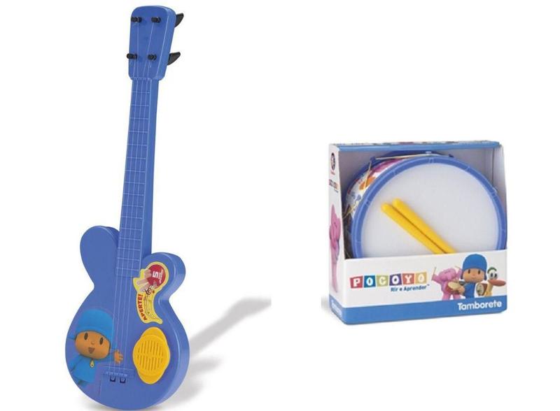 Kit Guitarra Pocoyo e Tamborete Pocoyo - Cardoso - Violão / Guitarra de ...