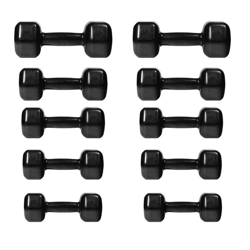 Kit Halteres Sextavados Emborrachados - Pares de 1 a 5 Kg - Fundição ...