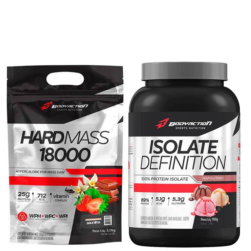 Kit Hard Mass Baunilha e Isolate Napolitano Bodyaction - Hipercalórico ...
