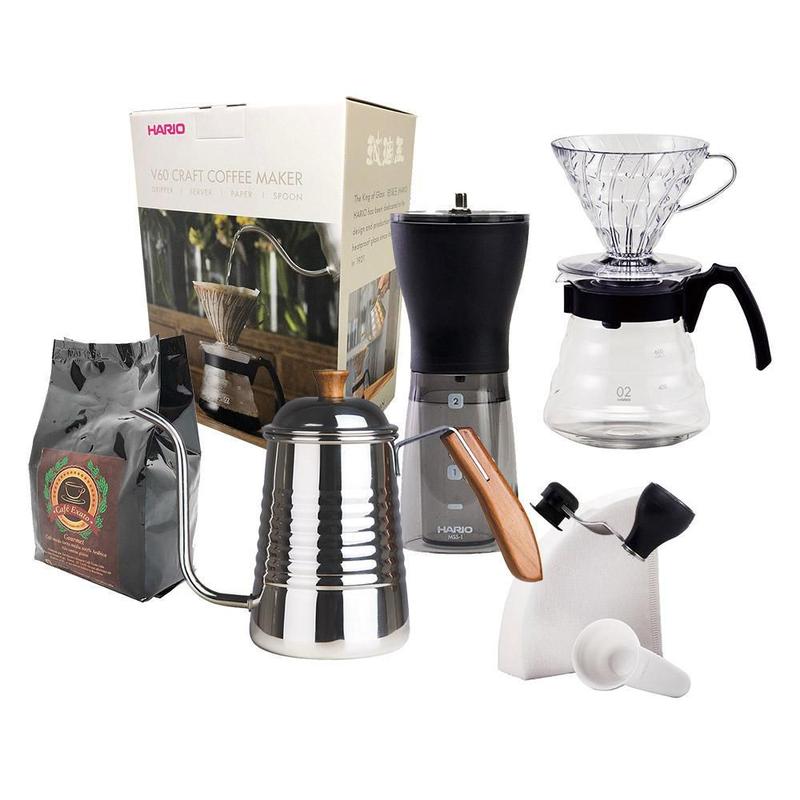 Kit Hario 700Ml Filtro 40 Uni Chaleira Café Gourmet Moedor - Chaleiras - Magazine Luiza