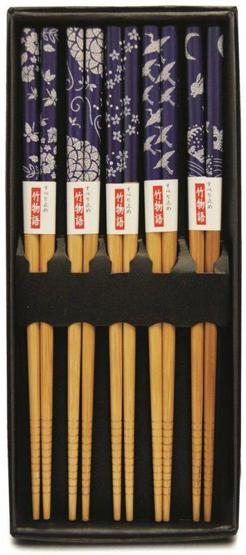 Kit hashi 5 pares bambu blue dreams kyoto - yoi 8108010002 - Hashi ...