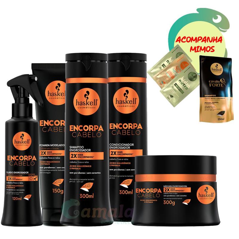 Kit Haskell Encorpa 300 Sh Cond Masc Fluido E Pomada - Kit de ...