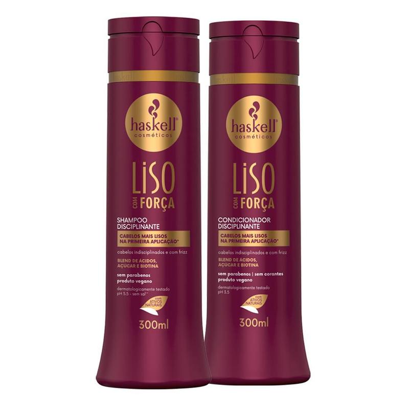 Kit Haskell Liso Com Força Shampoo E Condicionador 300Ml - Kit Shampoo ...
