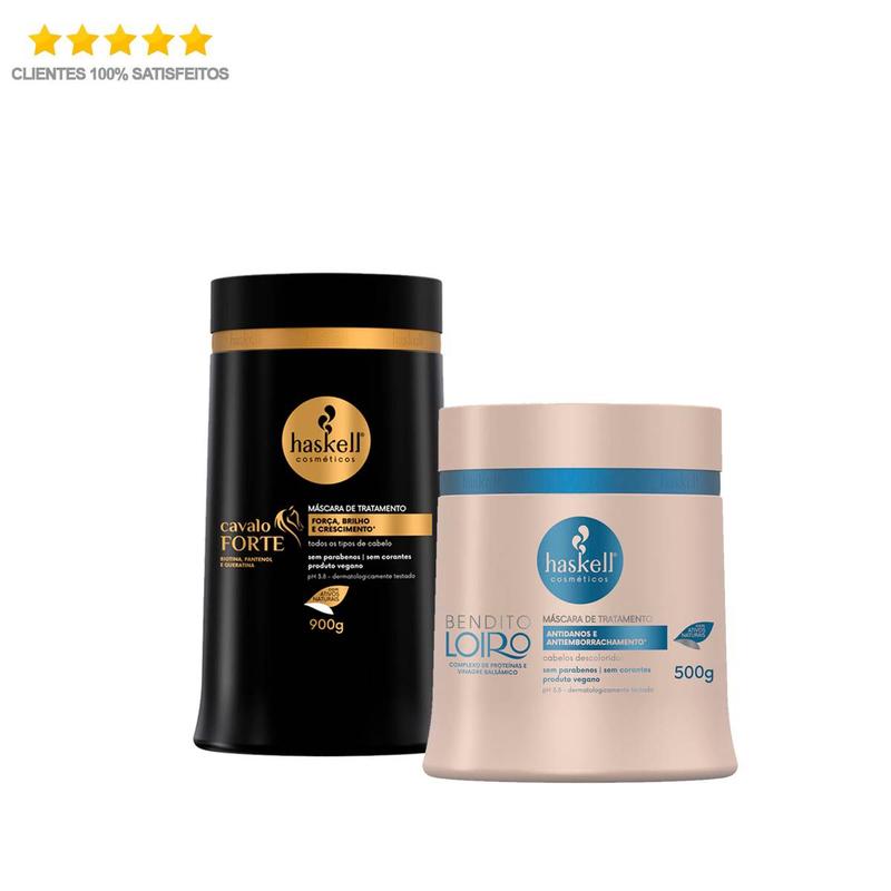 Kit Haskell Máscaras Cavalo Forte 900g + Bendito Loiro 500g - Kit de ...
