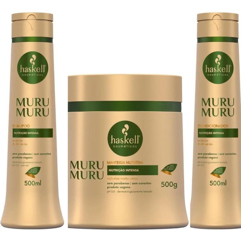 Kit Haskell Murumuru Shampoo 500ML 1 Condicionador 500ML 1 Mascara 500ML - Kit de Tratamento ...