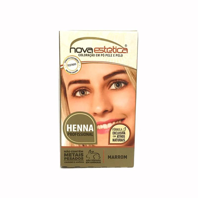 Kit Henna Para Sobrancelha Nova Estética Marrom 2,5g - Tinta e Henna ...