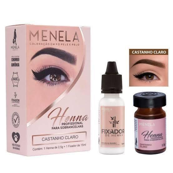 Kit Henna Profissional Para Sobrancelhas Menela Com Fixador - Tinta e ...