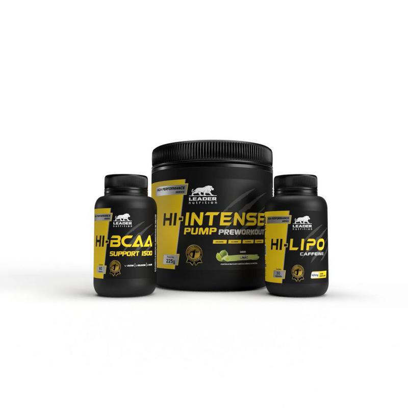 Kit Hi-Intense Pump + Hi-Lipo Caffeine 30 cápsulas + Hi-BCAA Support ...