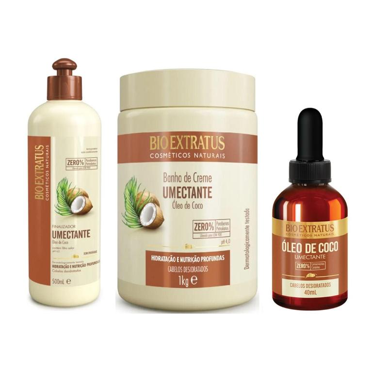 Kit Hidratação e Nutrição Bio Extratus Umectante (Banho de Creme 1Kg ...