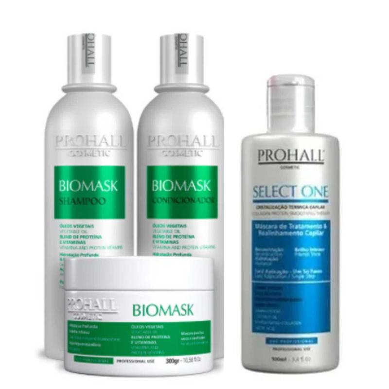 Kit Hidratante Biomask +Progressiva Prohall Select On 100Ml - Kit de ...