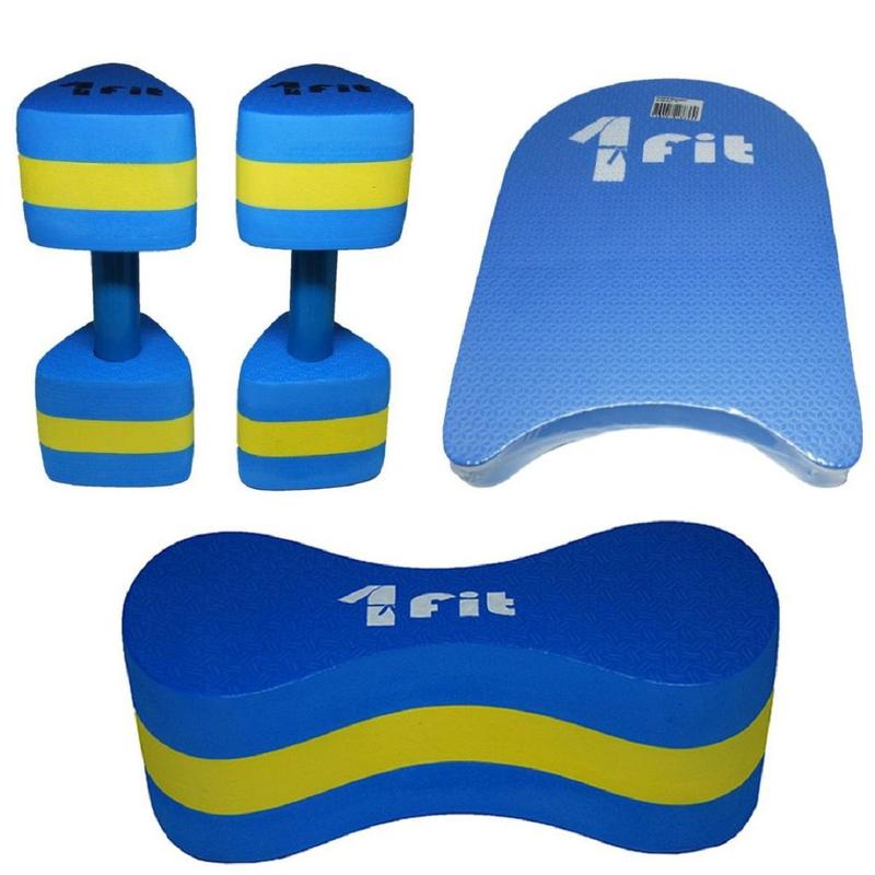 Kit Hidro Par de Halter Hidro M +Poliboia+Prancha de Natação - 1 Fit ...