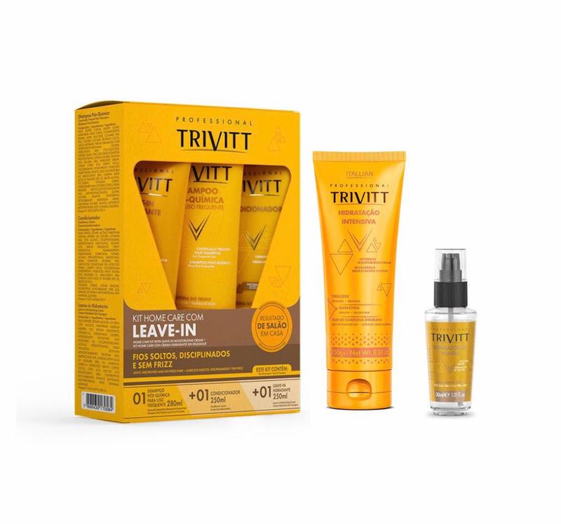 Kit Home Care C/ Leave-in + Hidratação 250g + Oleo Finalizador Trivitt ...