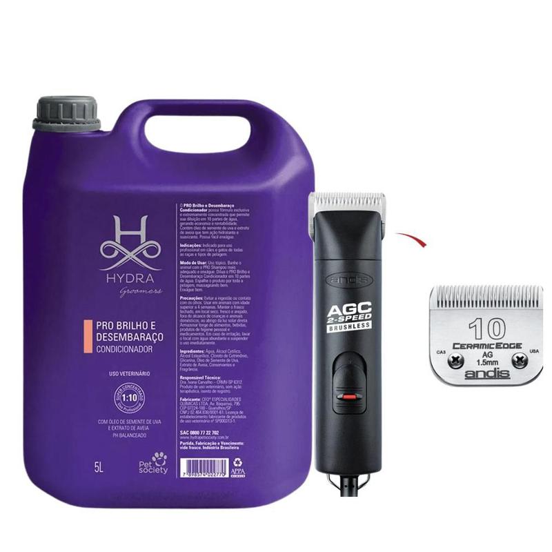 Kit Hydra Groomers Pro Condicionar Brilho e Desembaraço 5L (1:10 ...