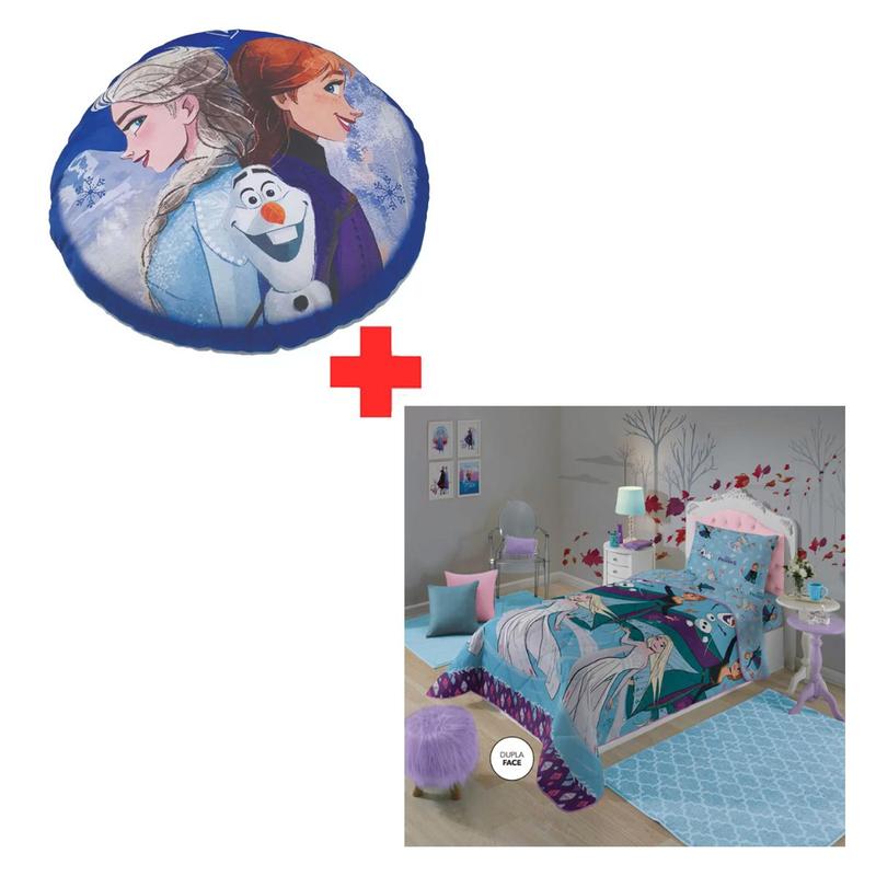 Kit Infantil Edredom Dupla Face + Almofada Personagens - Lepper ...