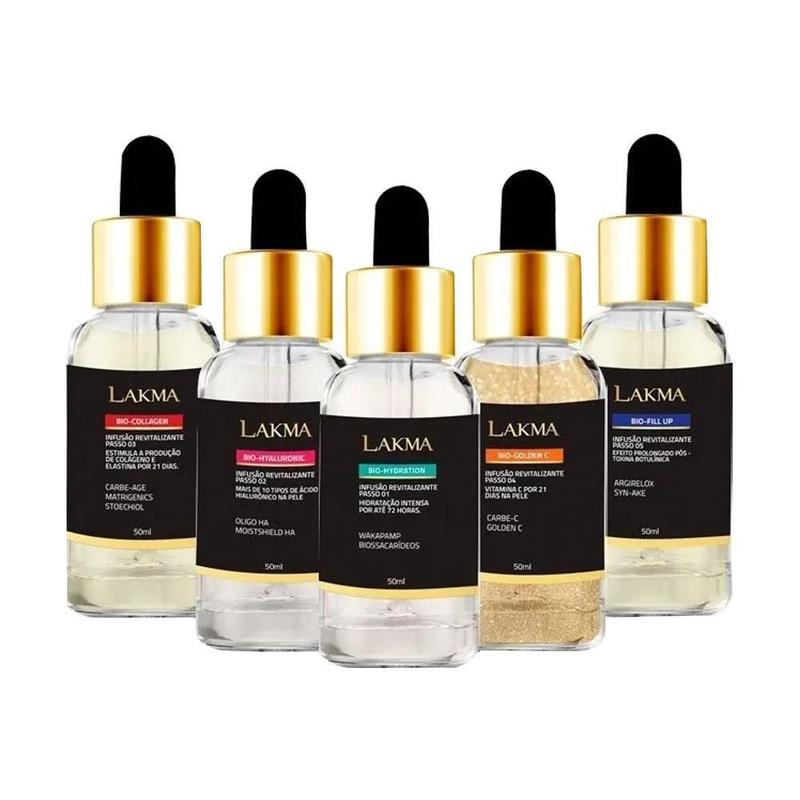 Kit Infusão Concentrada Biológica Fluidos 5 Passos Lakma - Kit de Tratamento para o Rosto ...