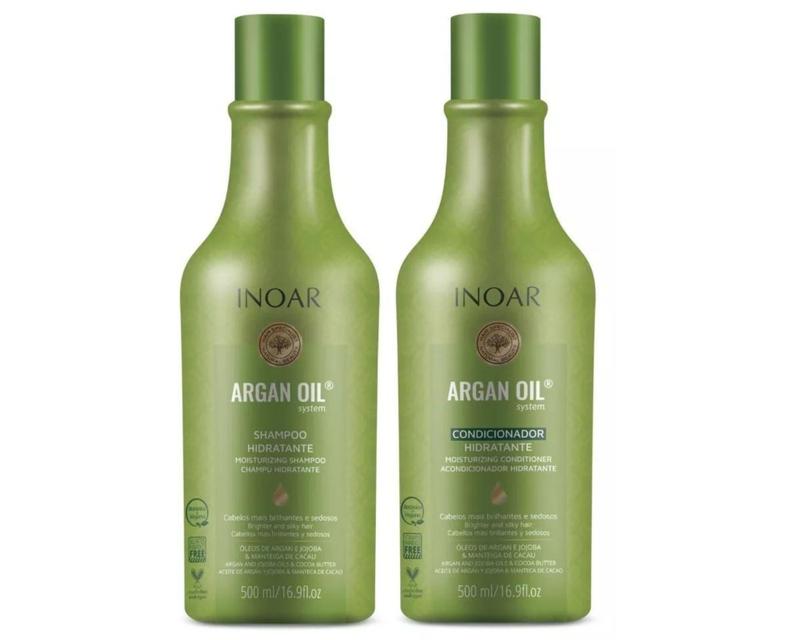 Kit Inoar Shampoo + Condicionador Argan Oil System 500ml - Kit Shampoo ...
