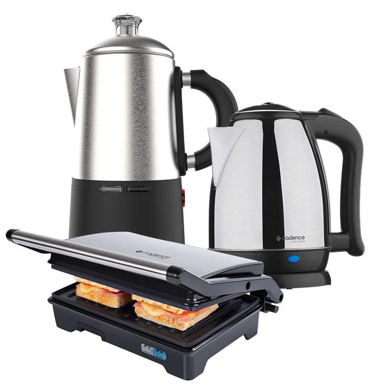 Kit Inox Cadence - Cafeteira Italiana - Grill - Chaleira - Cafeteira ...