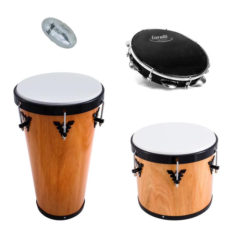 Kit Instrumentos de Samba Timba + Repique + Pandeiro + Ganzá - PHX ...