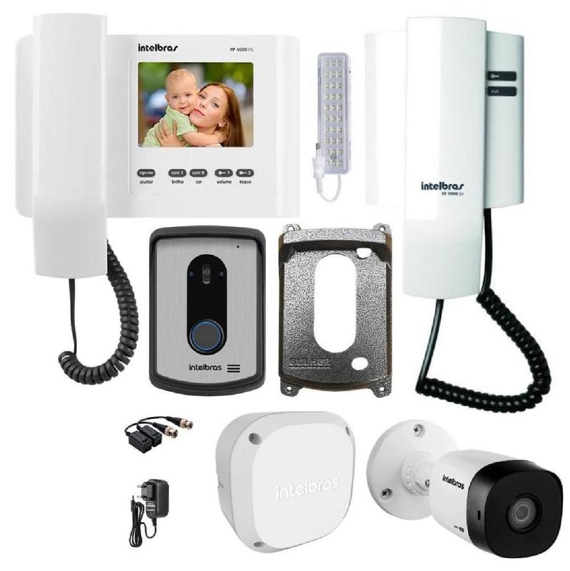 Kit Interfone Camera Iv4010Hs Intelbras Com Extensão Câmera - Interfone ...