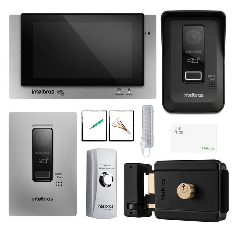 Kit Interfone Camera Wi-Fi Allo wT7 Intelbras Com Fechadura - Segurança ...