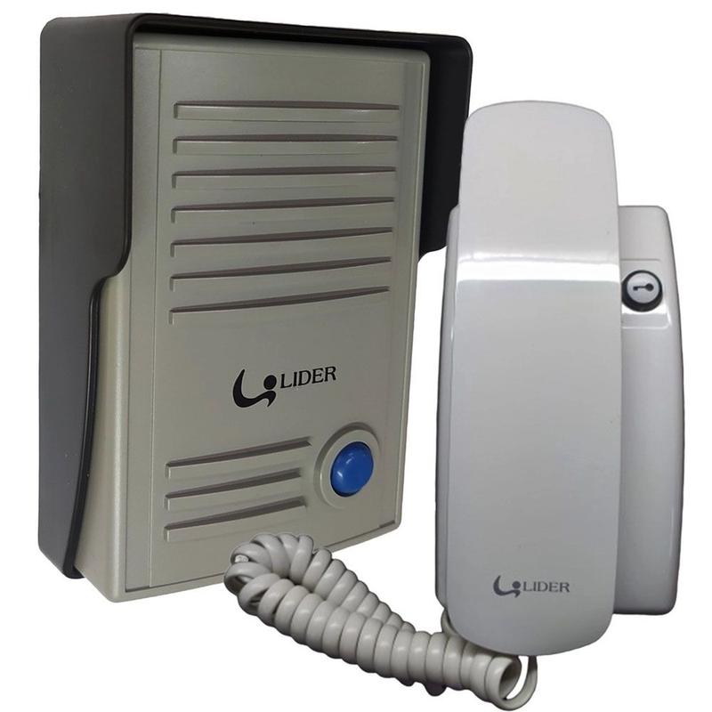 Kit interfone porteiro eletrônico Líder (LR521) + Fechadura AGL ...