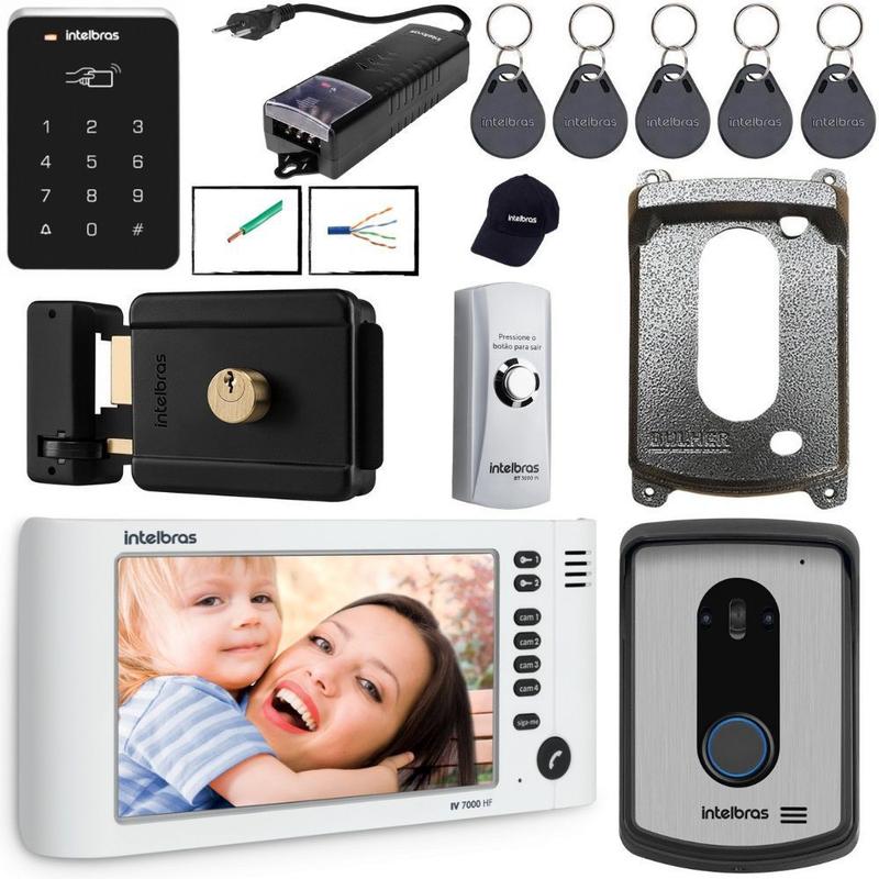 Kit Interfone Residencial Camera Abre Com Senha Intelbras - Interfone e ...