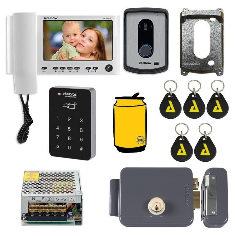 Kit Interfone Residencial Com Camera Abre Senha Intelbras - Interfone e ...
