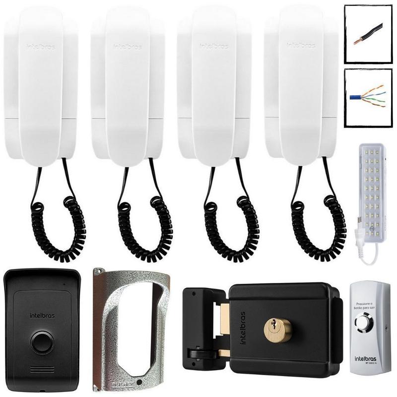 Kit Interfone Residencial IPR 1010 Intelbras Com 3 Extensão - Interfone ...