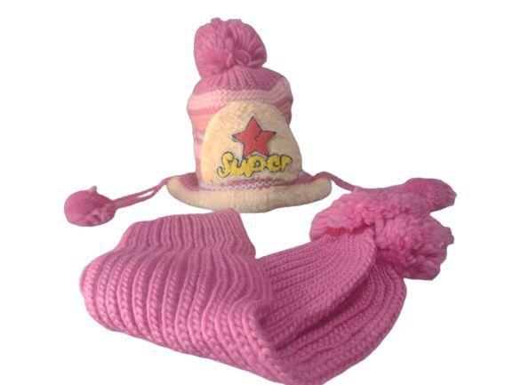 kit inverno infatil unisex touca peluciada com cachecol - BR TOYS ...