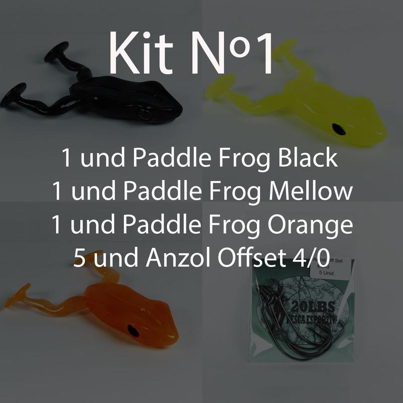 Kit Isca Artificial 3 Paddle Frog + Anzol Offset - Monster3X - 20 Libras - Isca Artificial ...