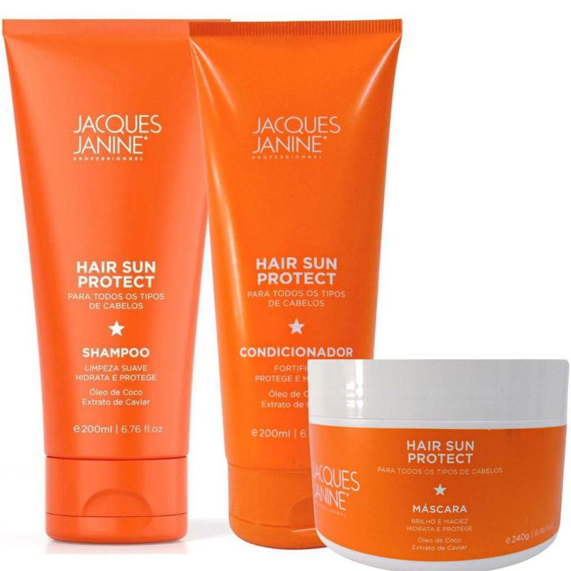 Kit Jacques Janine Hair Sun Protect Com 3 Produtos - Kit de Tratamento ...