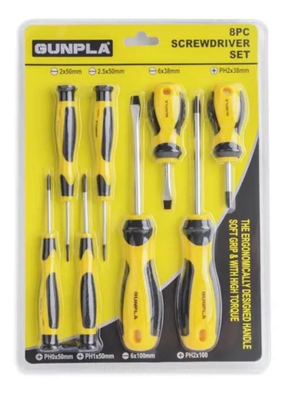 Kit Jogo 8 Pçs Chave De Fenda Phillips Universal Ferramentas ...