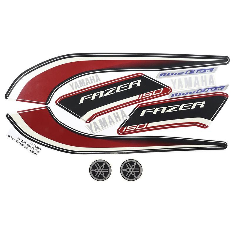 Kit Jogo Adesivo Faixa Fazer 150 Ed 2014/15 Vermelha - Jotaesse ...