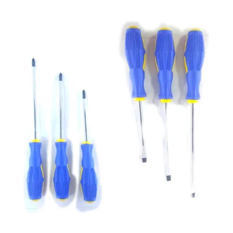Kit Jogo Chave Fenda/Philips Cabo Emborrachado 6 Peças - Kzq Tools ...