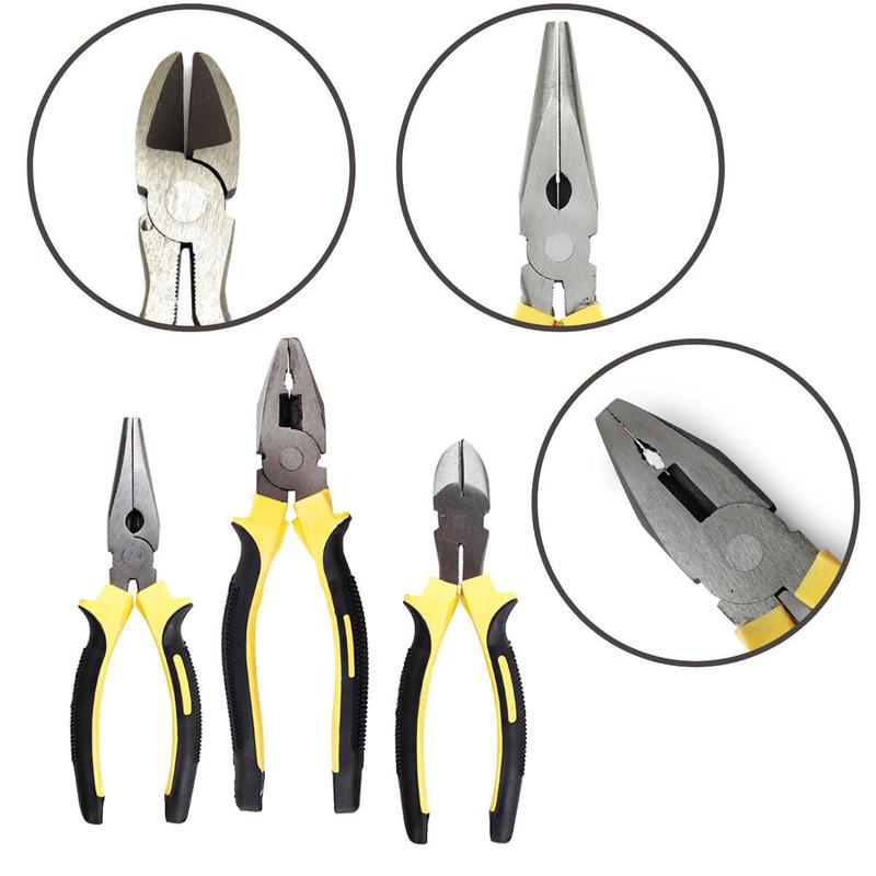 Kit Jogo Conjunto Ferramentas Alicates Universal Corte Bico - House ...
