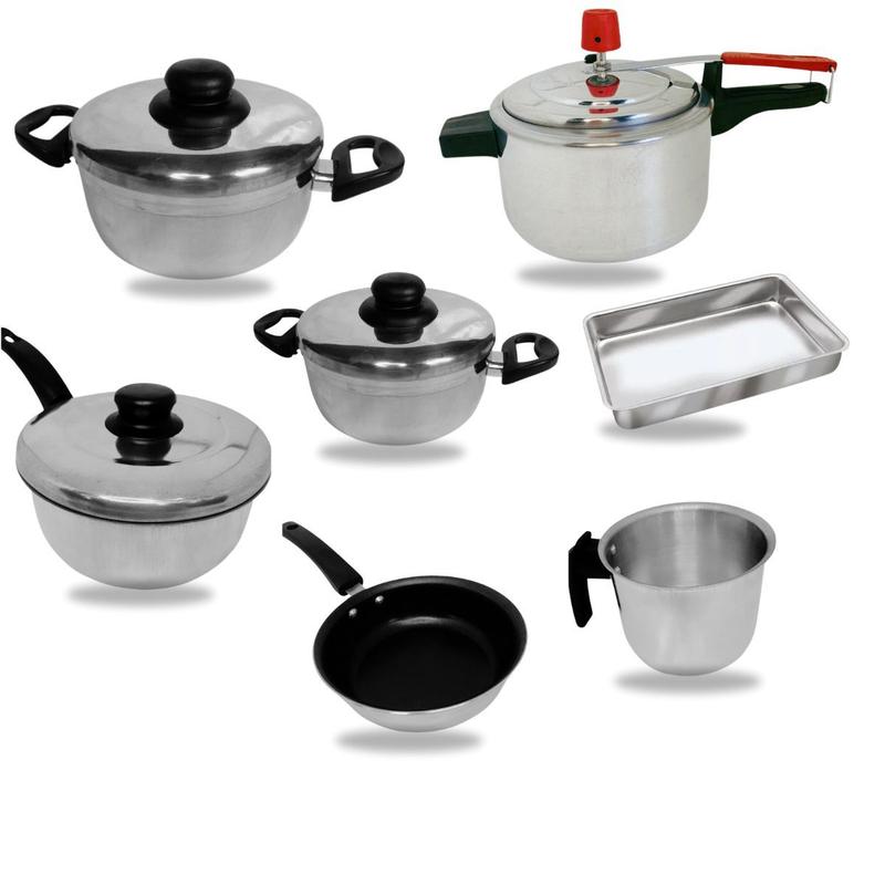 Kit Jogo De Panelas Cozinha Alumínio Extralight - Jogo de Panelas ...