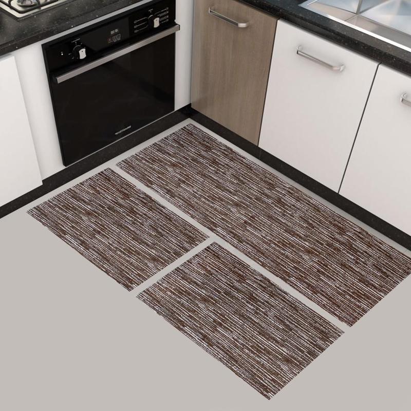 Kit Jogo de Tapetes para Cozinha 3 peças Mesclado - Visacor Decorações ...