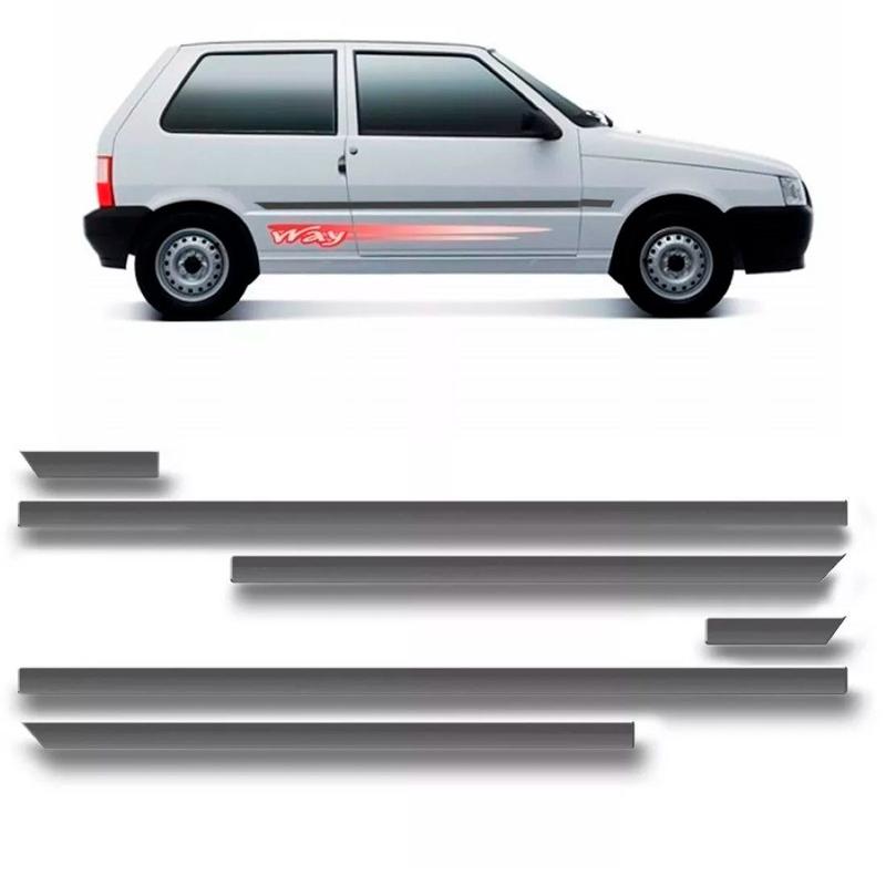 Kit Jogo Friso Lateral Uno Way 2008 2009 2010 2011 2012 2013 2 Portas ...